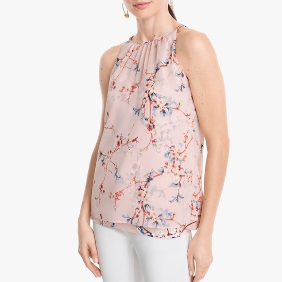 White House Black Market | Tops | Whbm Pink Floral Cherry Blossom ...